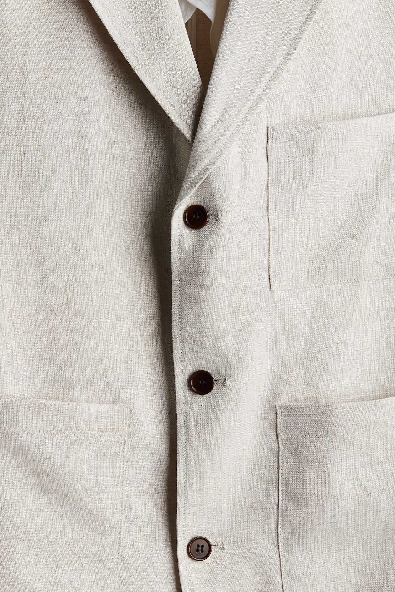 Slim Fit Unconstructed Linen Jacket - Light beige - Men | H&M US