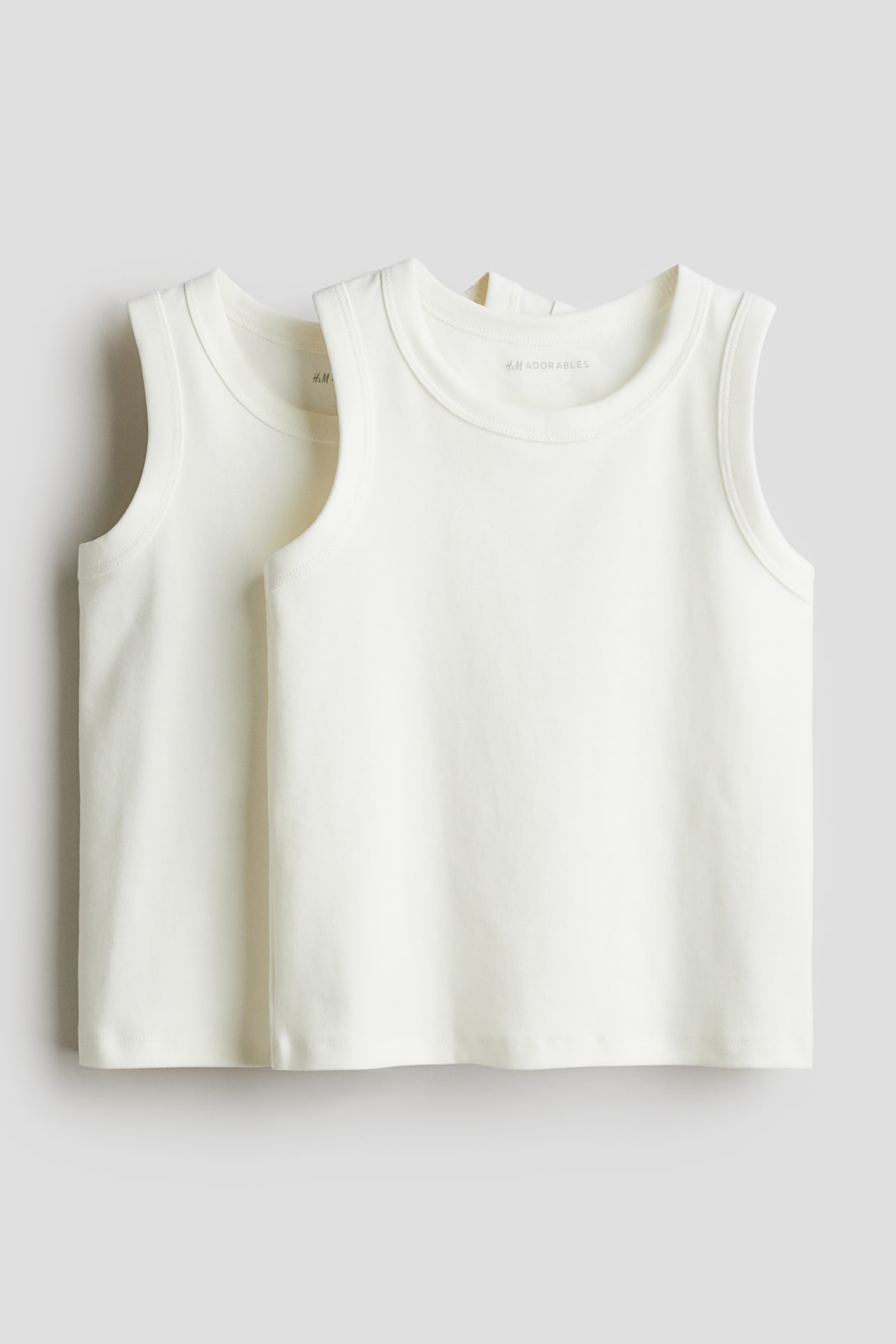 2-pack Playeras sin mangas en algodón - Blanco - Kids | H&M MX