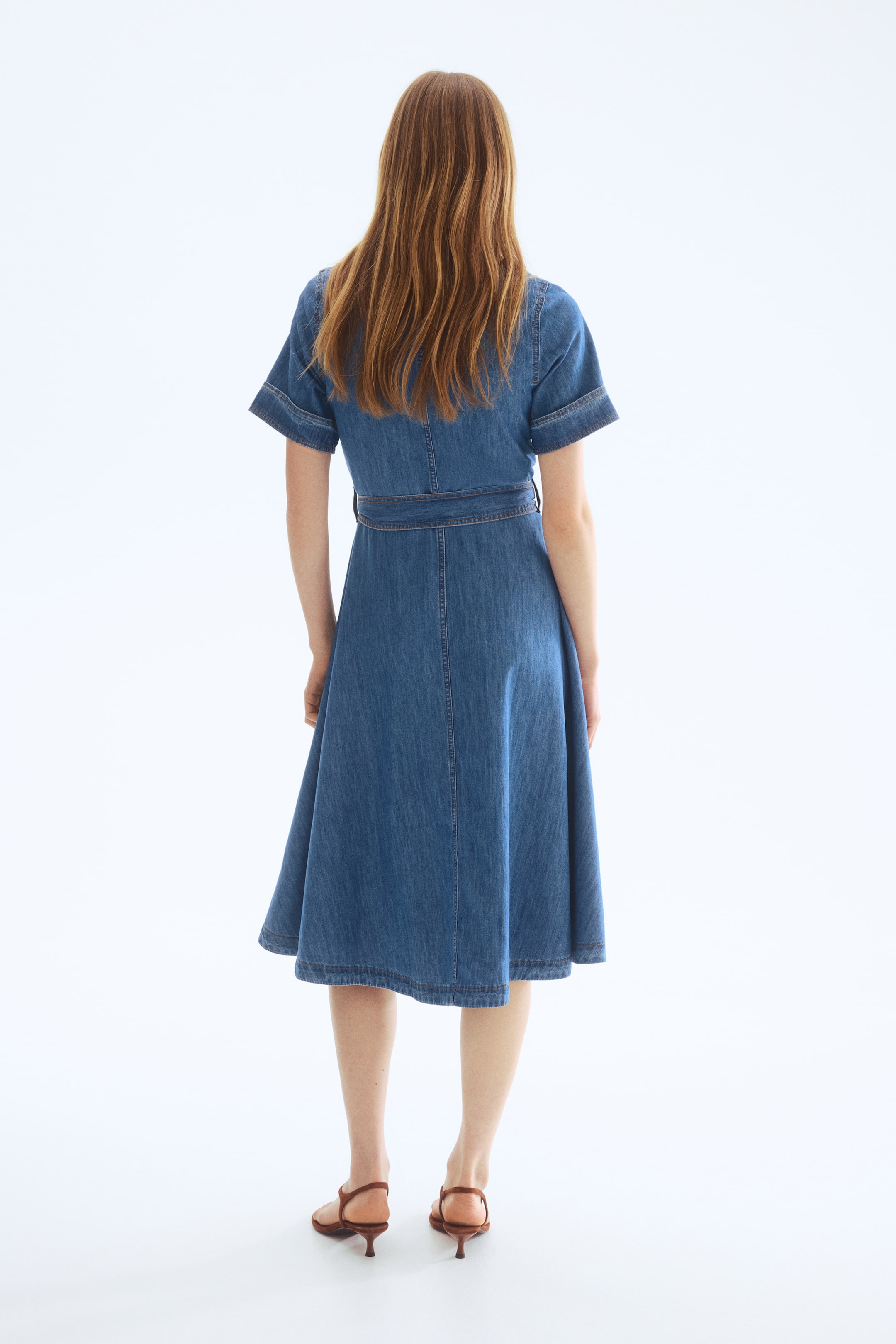 Denim shirt dress - Denim blue - Ladies | H&M HK