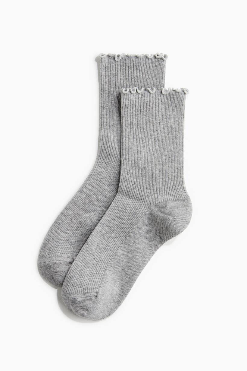 Women's Powder pink/White 5-pack rib-knit socks | H&M GB