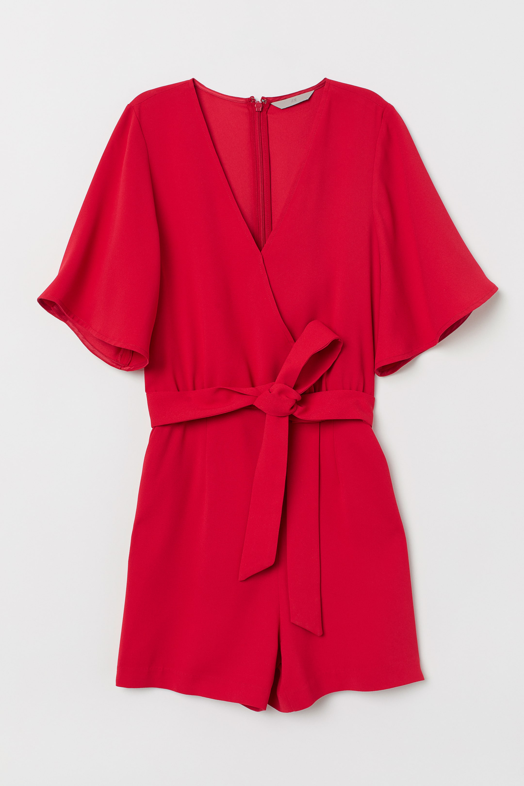 Combi-short en crêpe - Rouge - FEMME | H&M FR