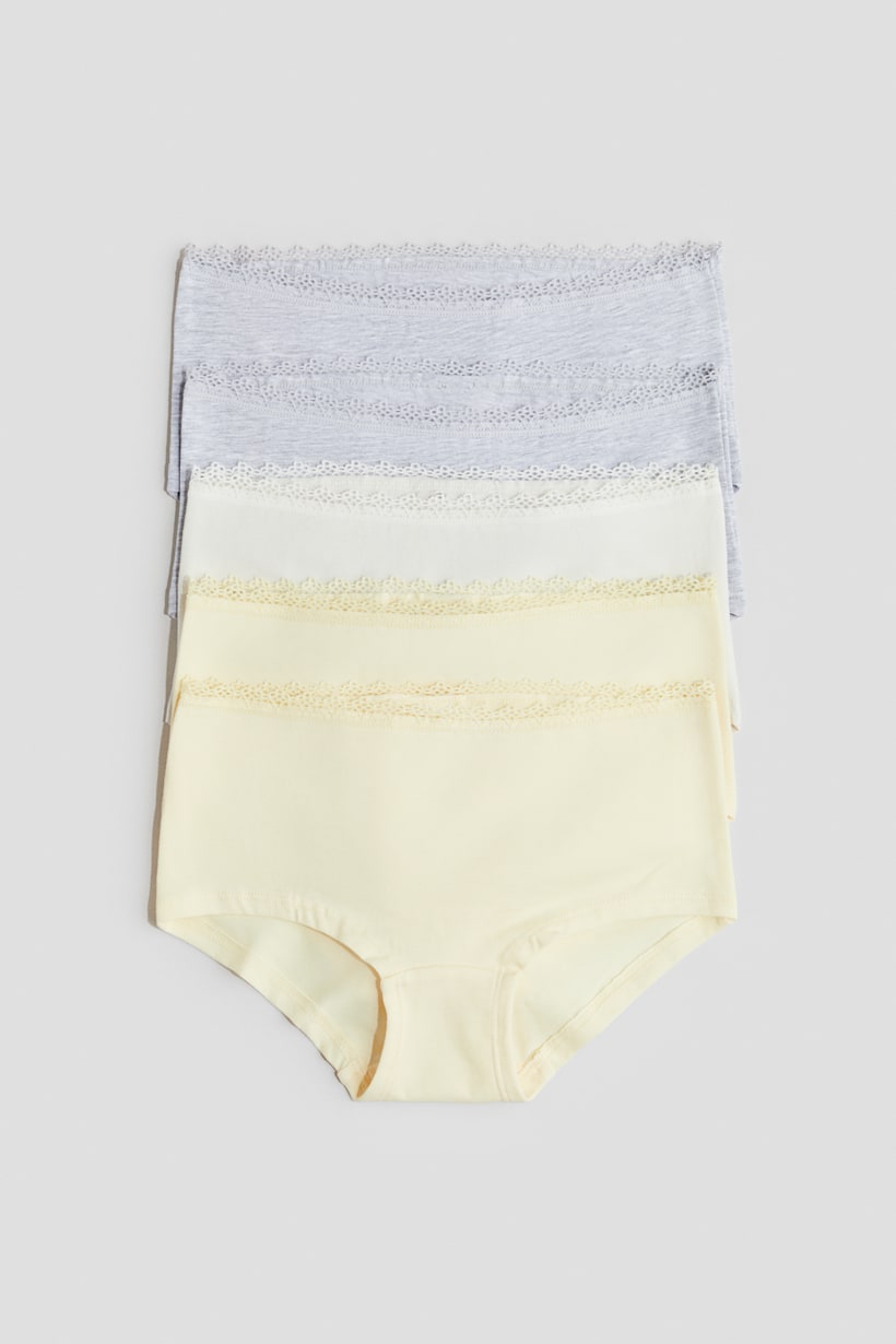 Light yellow/Grey marl 5-pack hipster briefs for kids | H&M GB