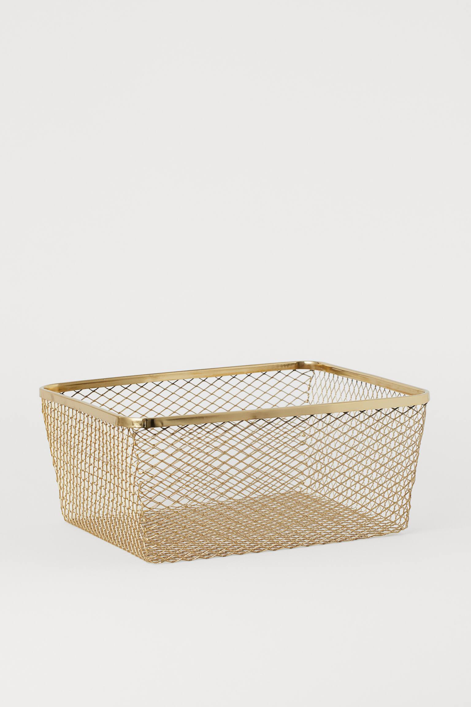 Large metal wire basket - Gold-coloured - Home All | H&M GB