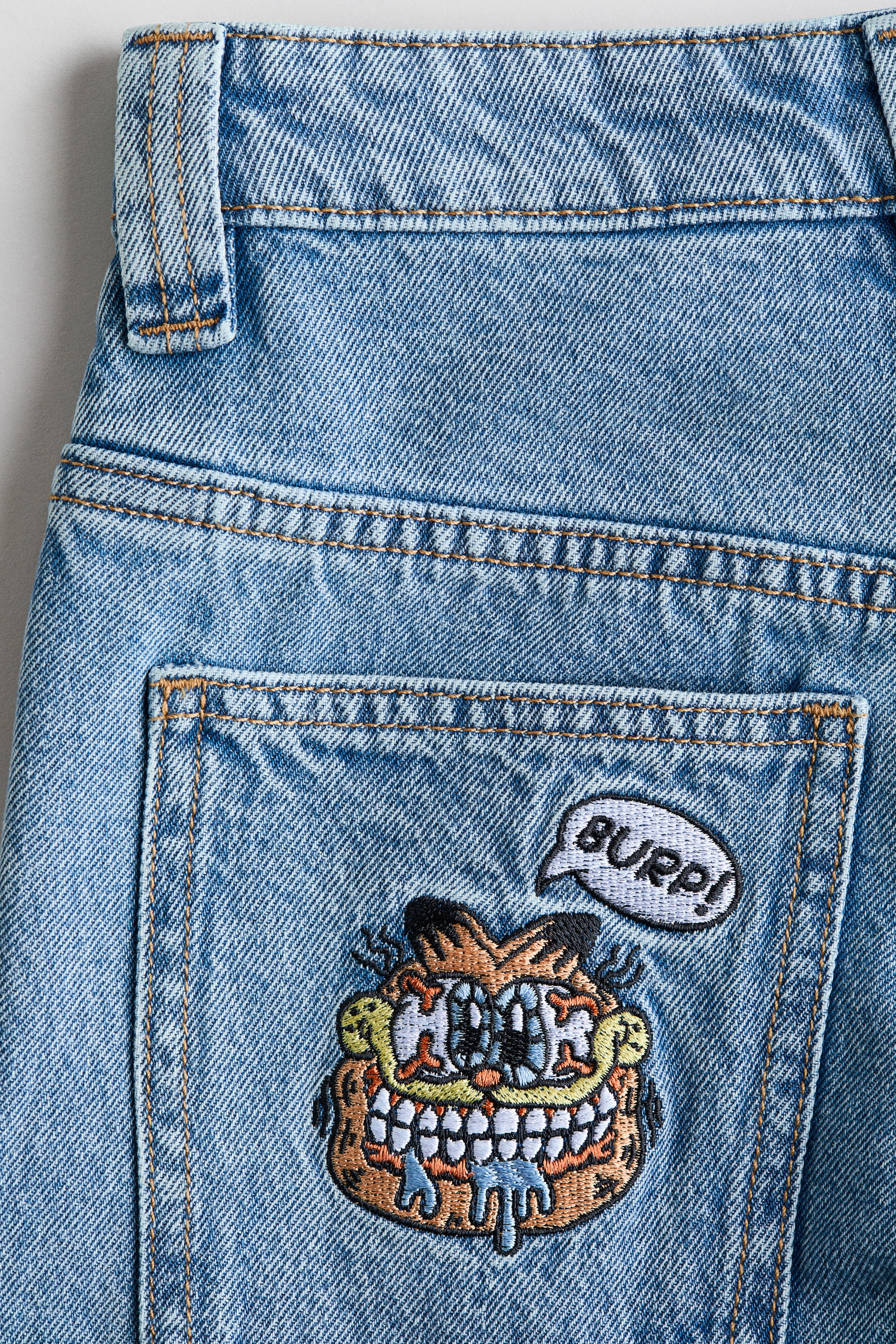 Denim blue/Garfield Baggy Wide-Leg Jeans for kids | H&M CA