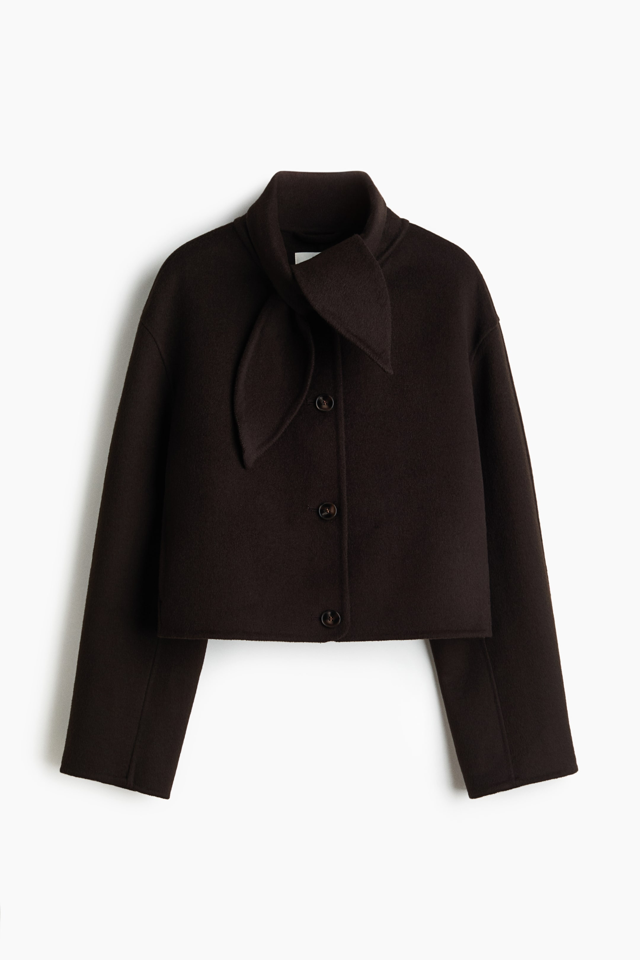 Women's Dark brown Handmade Wool Blend Jacket | H&M AU