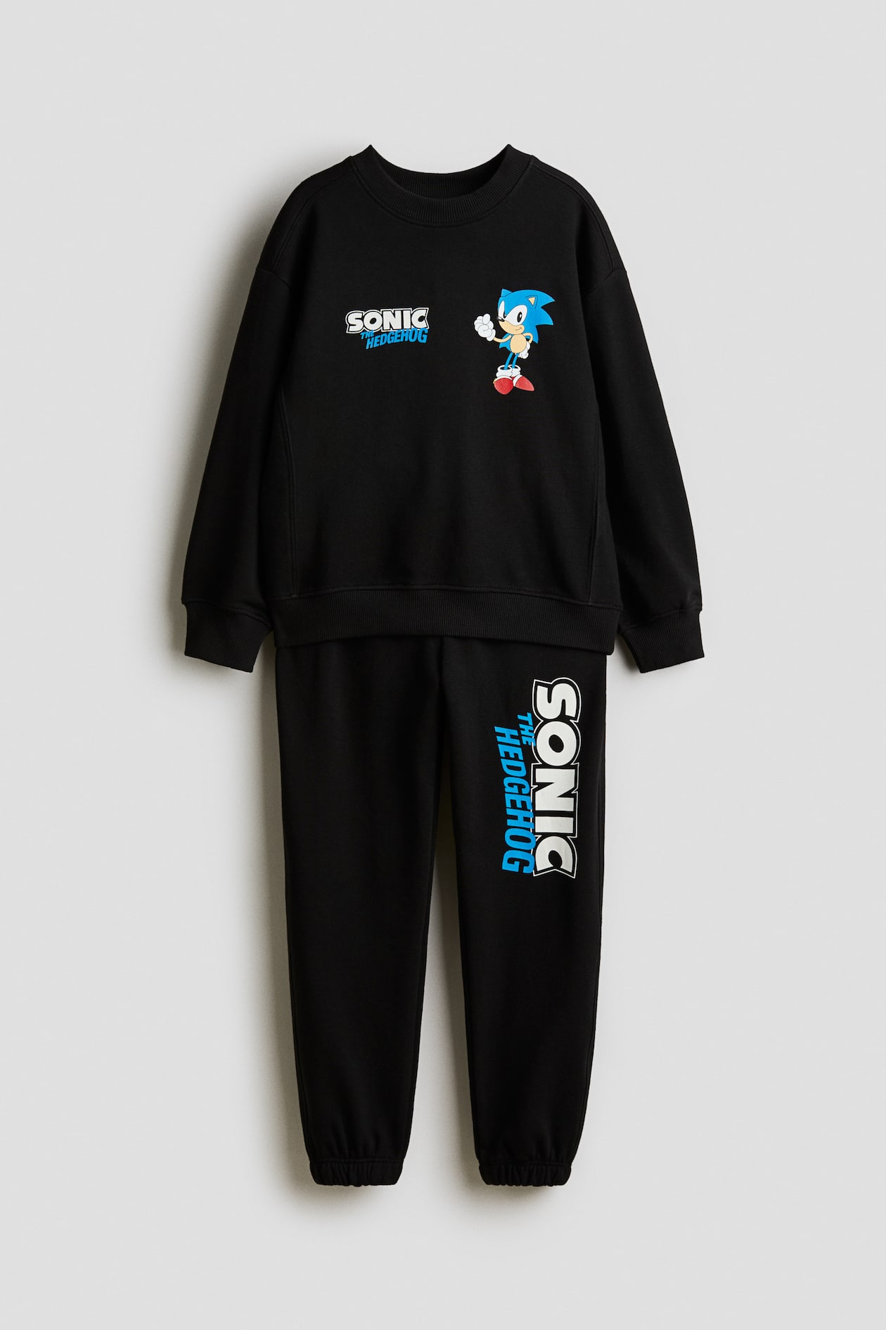 Conjunto de 2 piezas en tejido sudadera - Negro/Sonic el erizo - NIÑOS ...