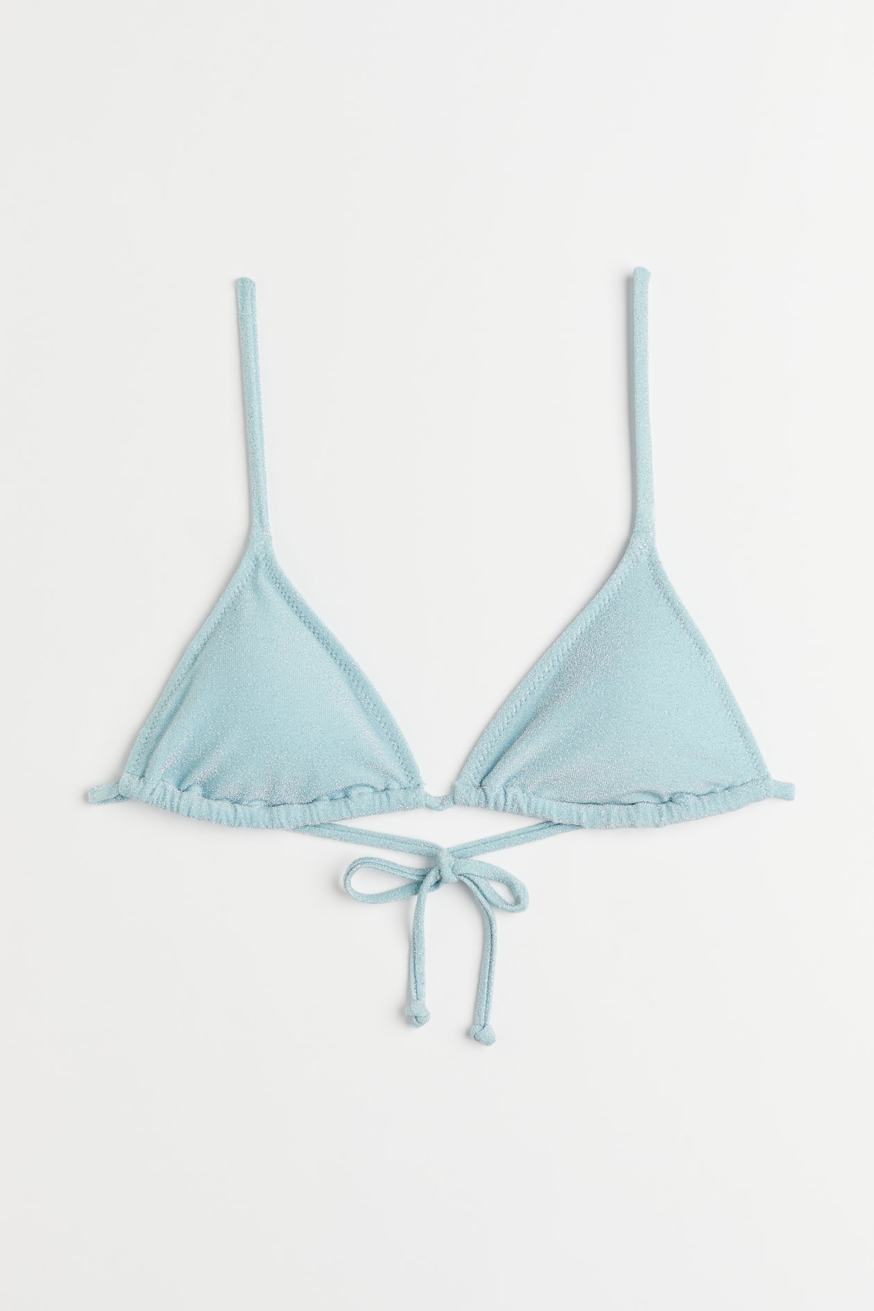 Top de bikini triangular con relleno - Azul claro/Brillos - Ladies | H&M MX