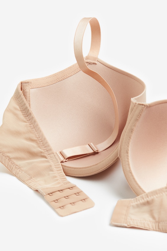 Women's White/Beige 2-pack microfibre padded underwired bras | H&M GB