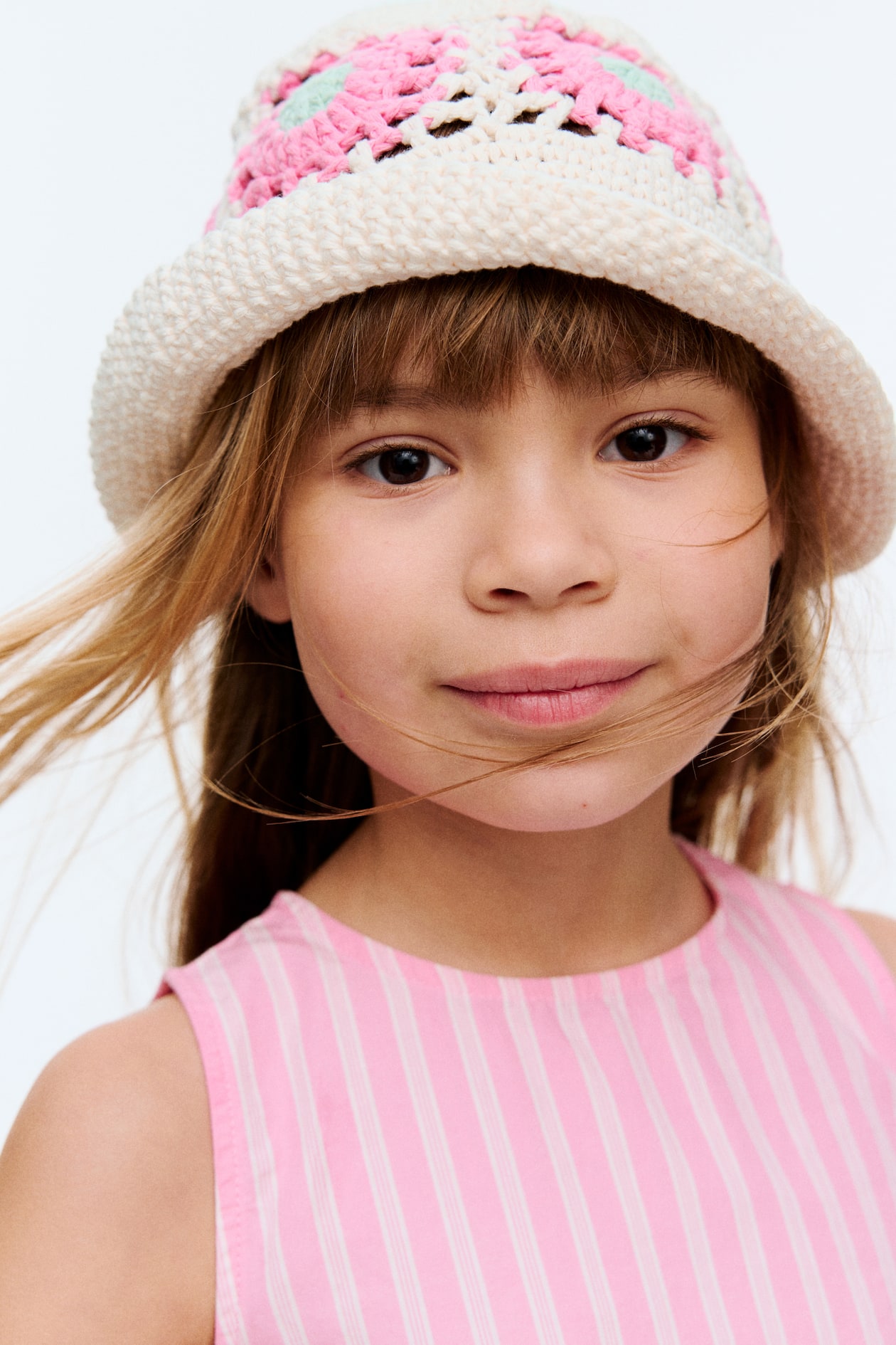 Fiskarhatt med virkad look - Ljusbeige - BARN | H&M SE