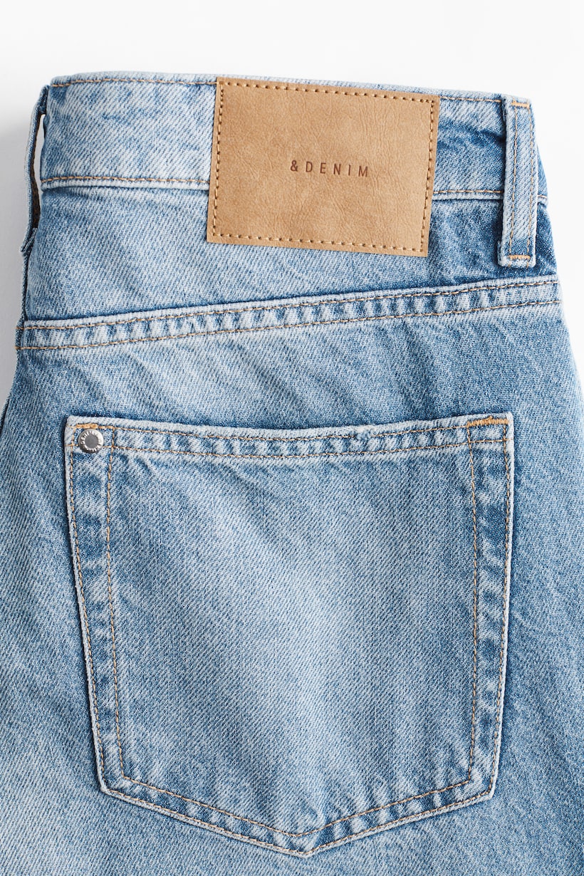 Women's Light denim blue Straight Regular Jeans | H&M CA