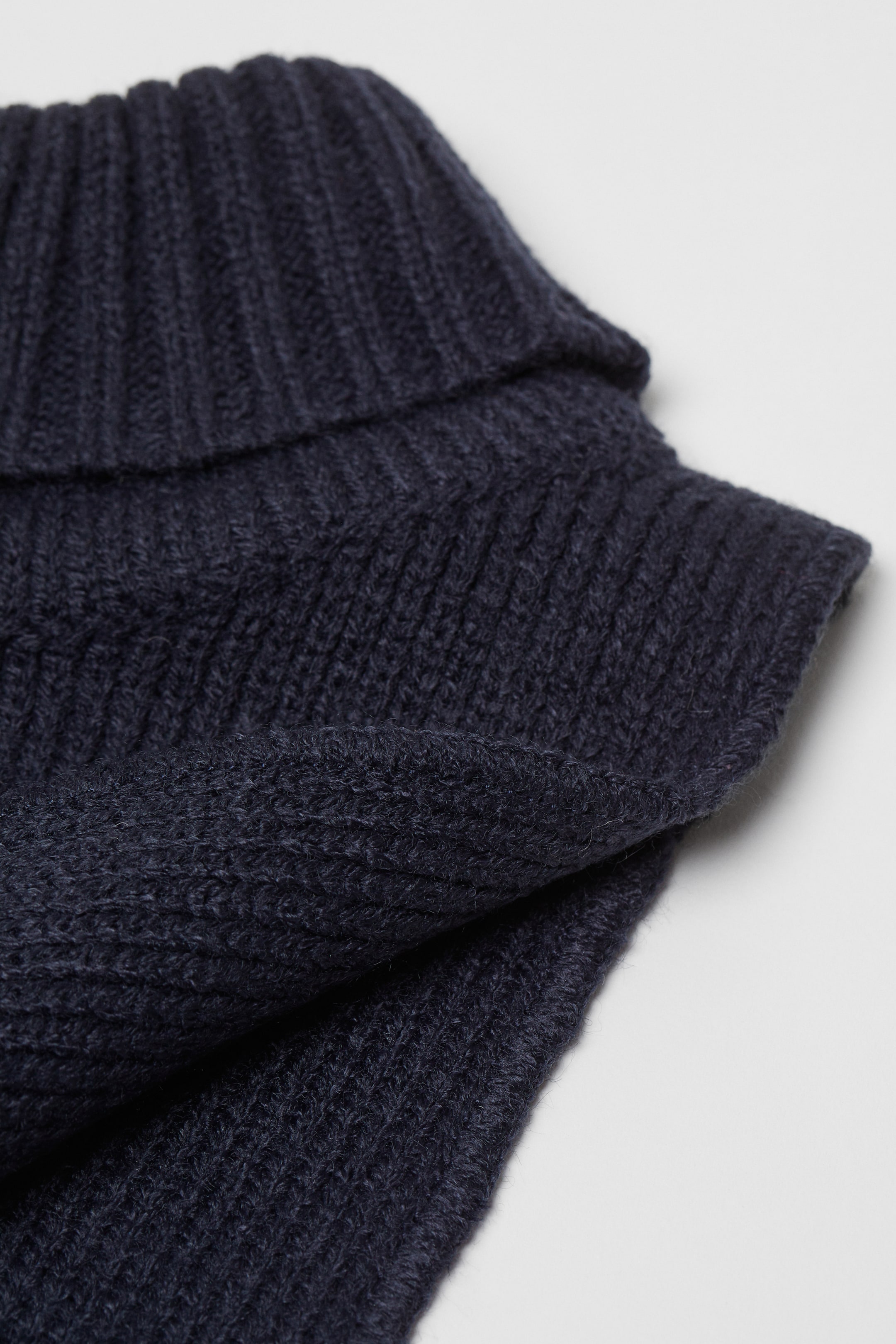 Rib Knit Turtleneck Collar - Navy blue - Kids | H&M AU