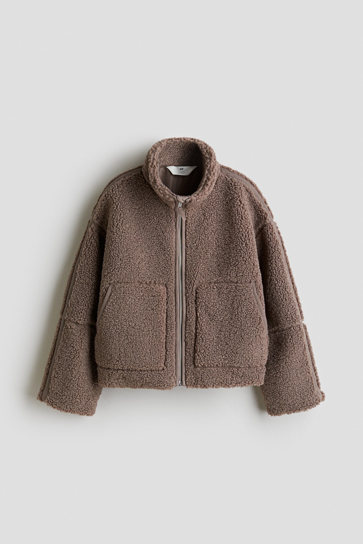 Brown Teddy Fleece Jacket for kids | H&M US