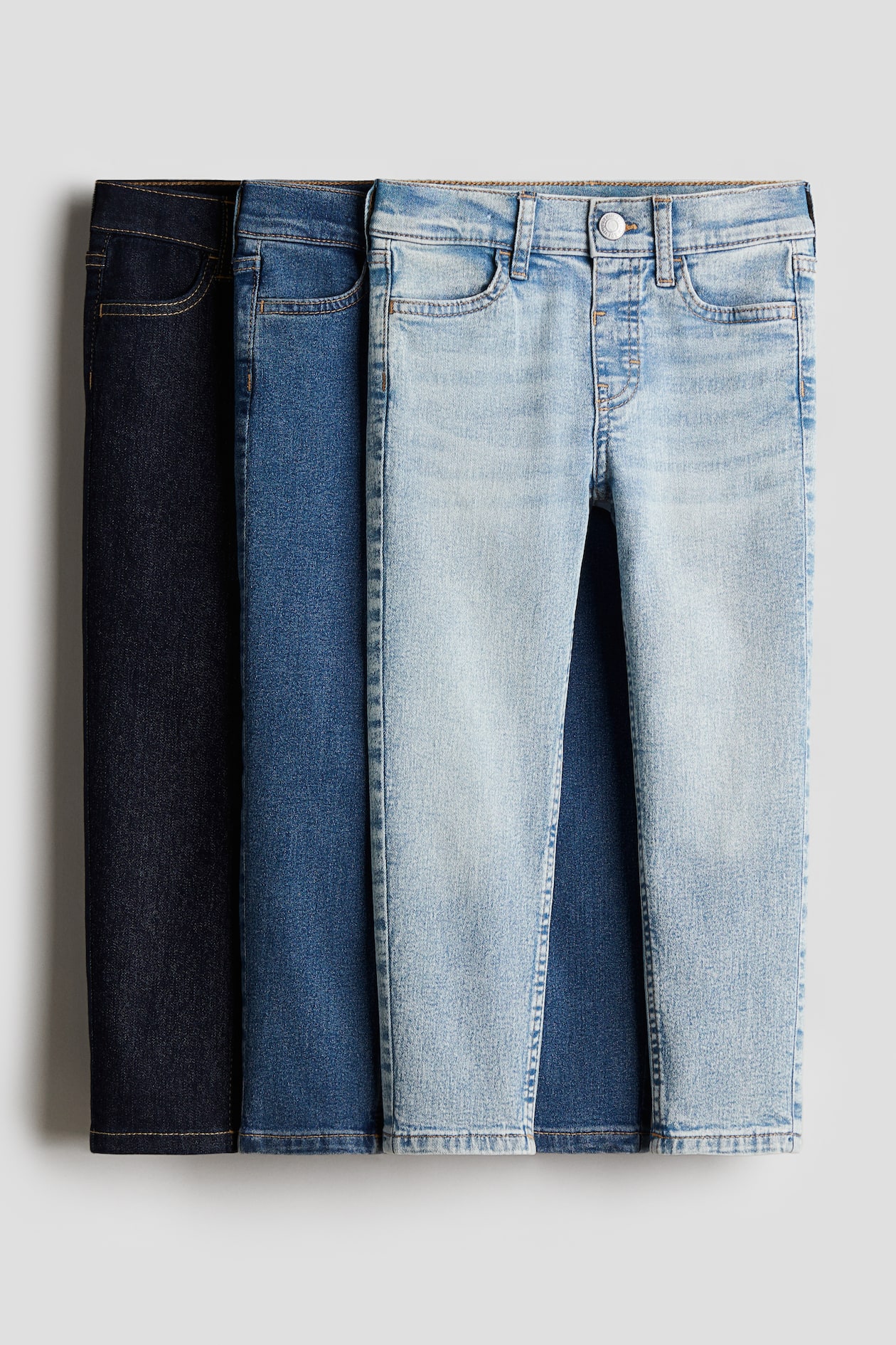 3-pack Comfort Stretch Slim Fit Jeans - Denim blue/black - Kids | H&M US