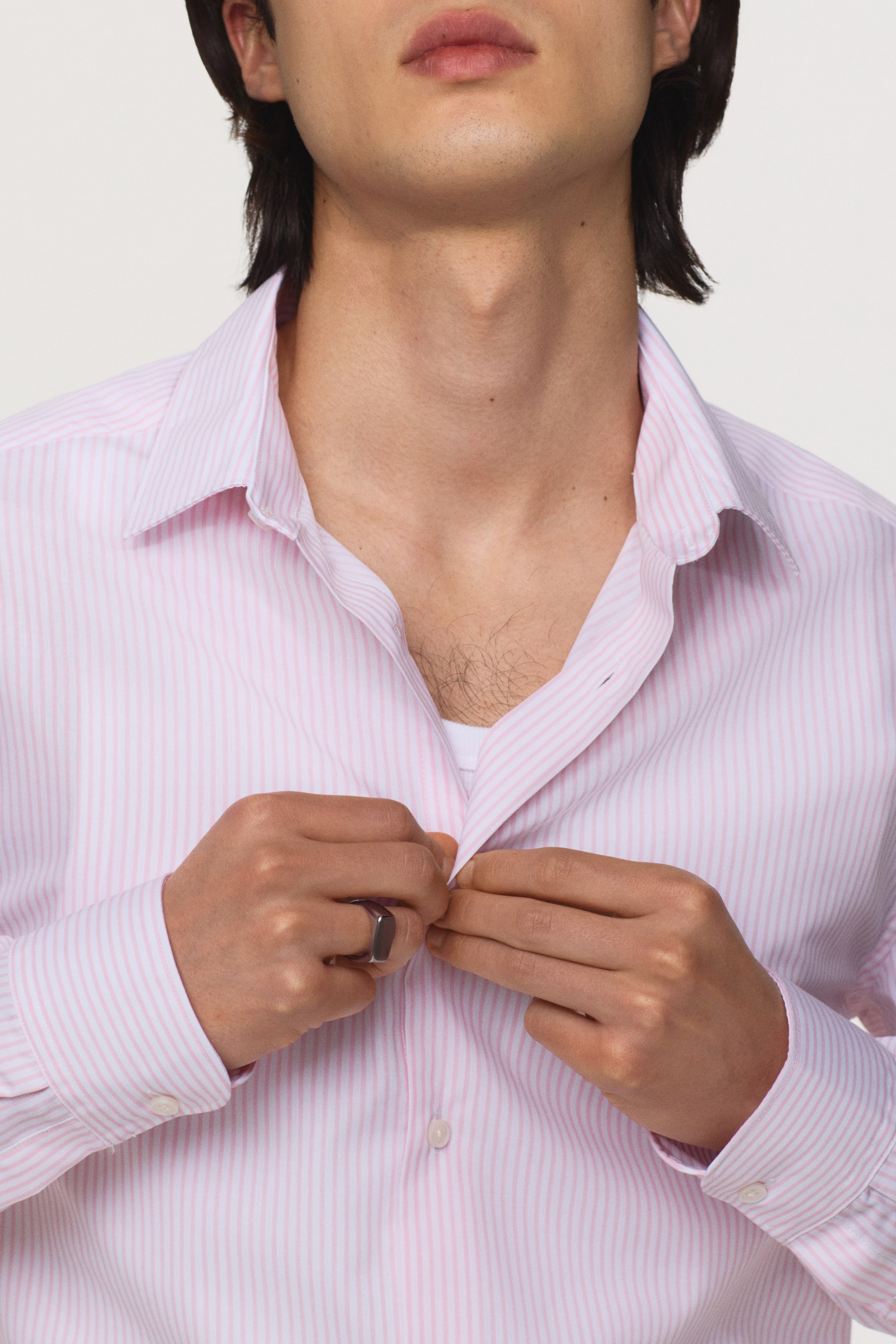 Men’s Light pink/striped Slim Fit Easy-iron Shirt | H&M CA
