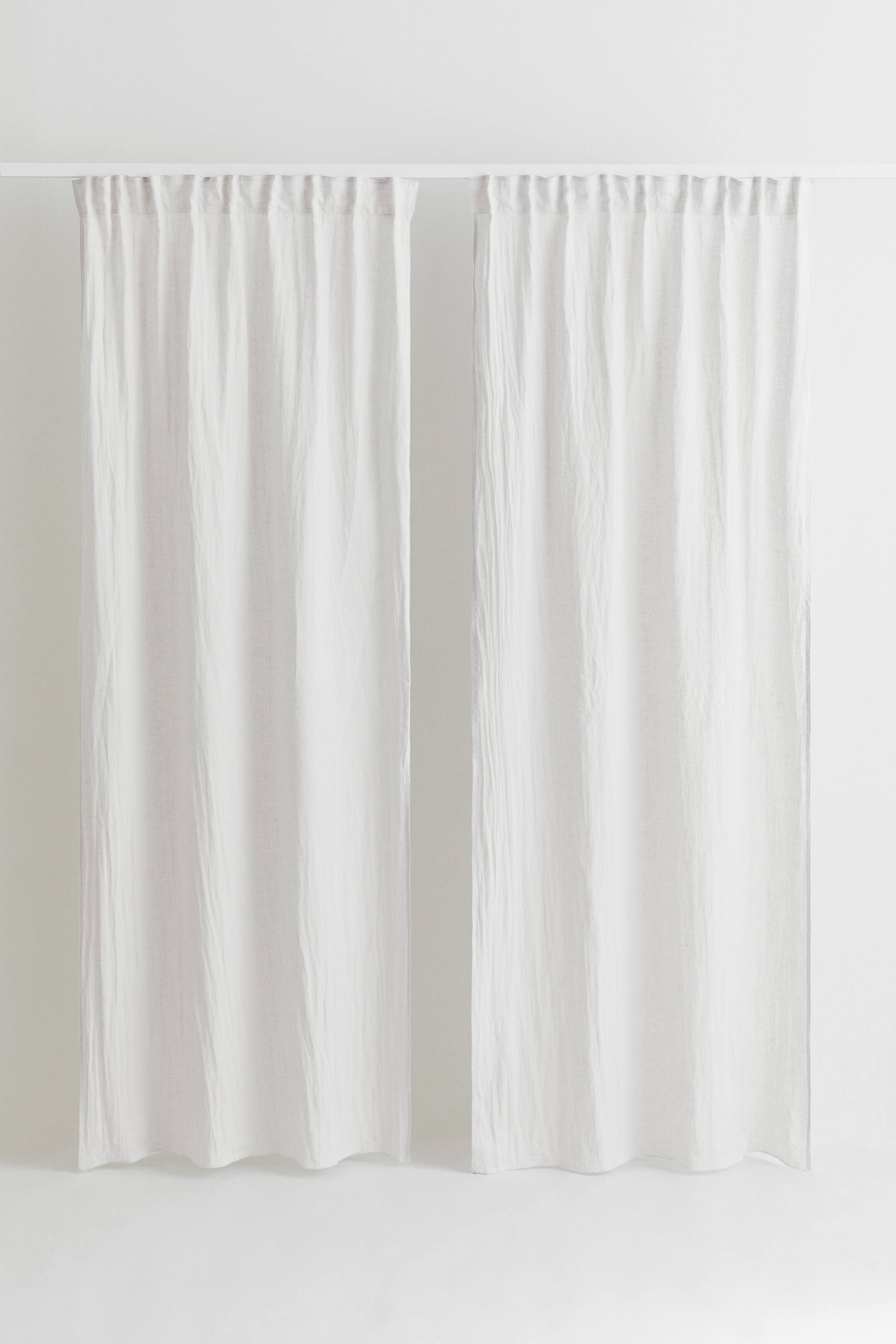 2-pack multiway linen curtains - Light grey - Home All | H&M GB