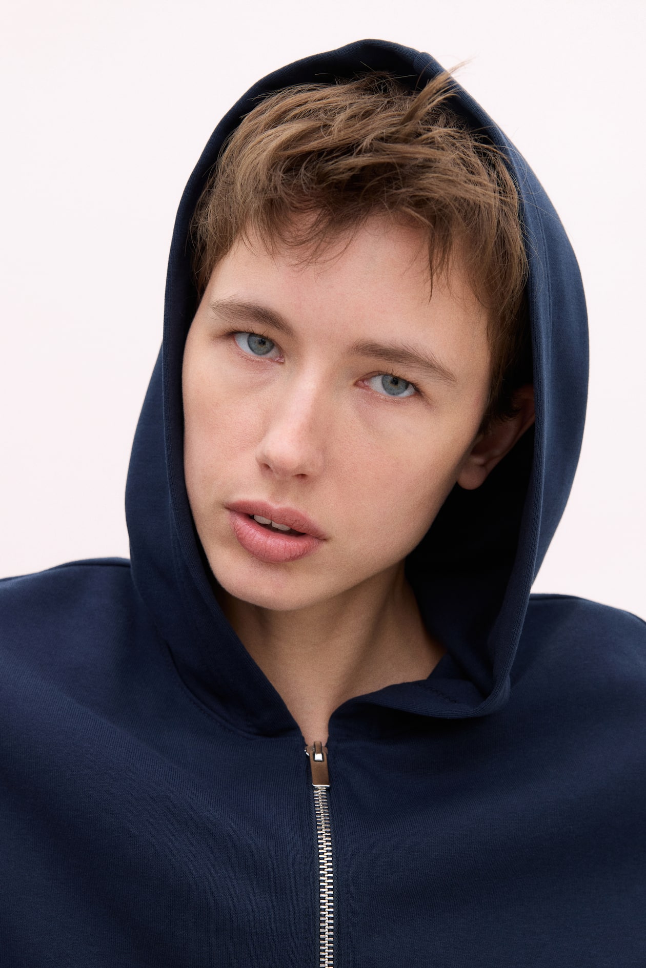 Sudadera con gorro y zíper - Azul marino - Ladies | H&M MX