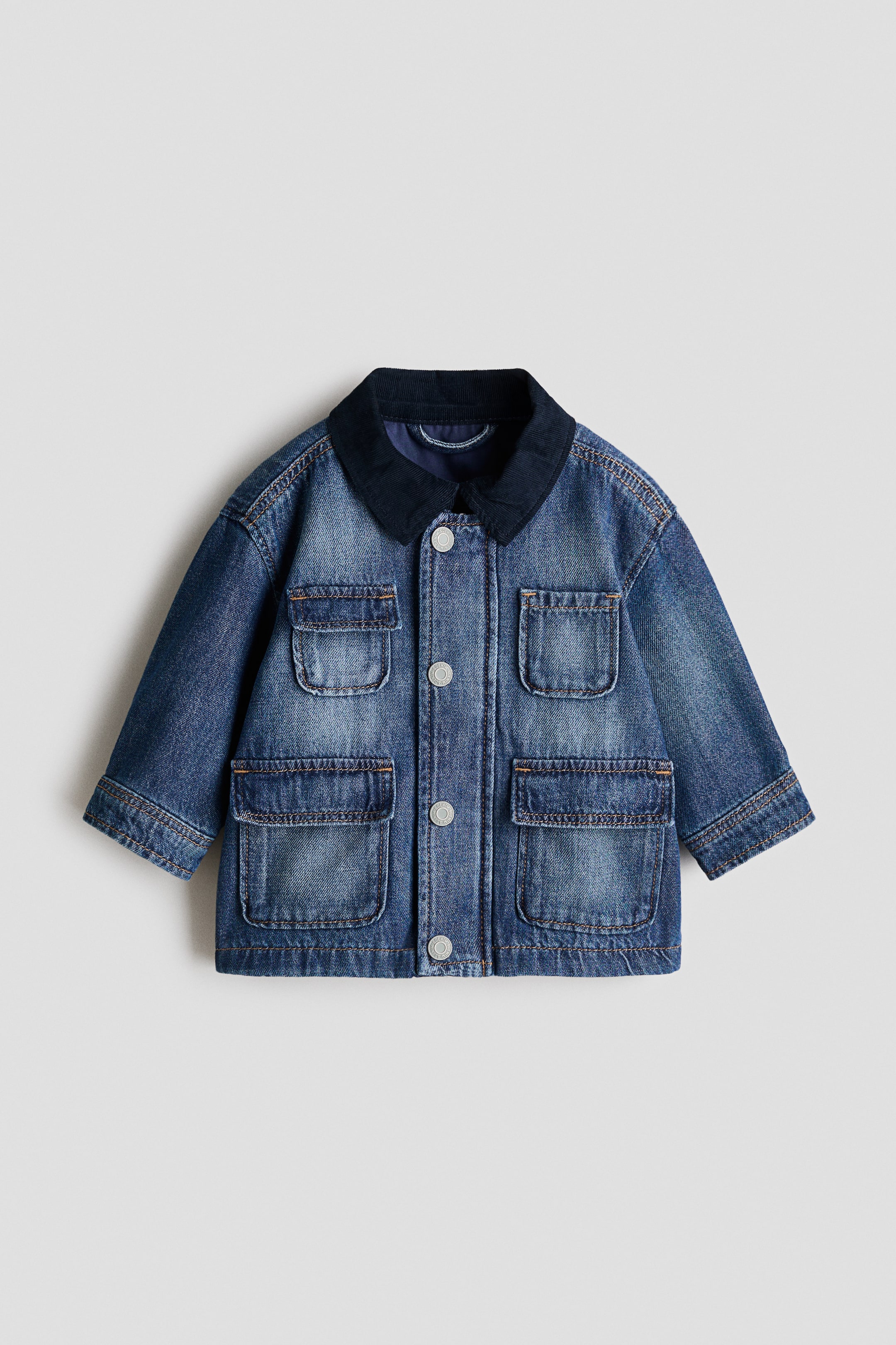 Τζιν μπουφάν με κοτλέ γιακά - Μπλε denim - Kids | H&M GR
