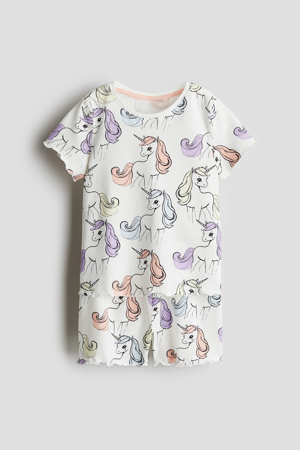 Pamučni komplet za spavanje - Bela/jednorozi - Kids | H&M RS