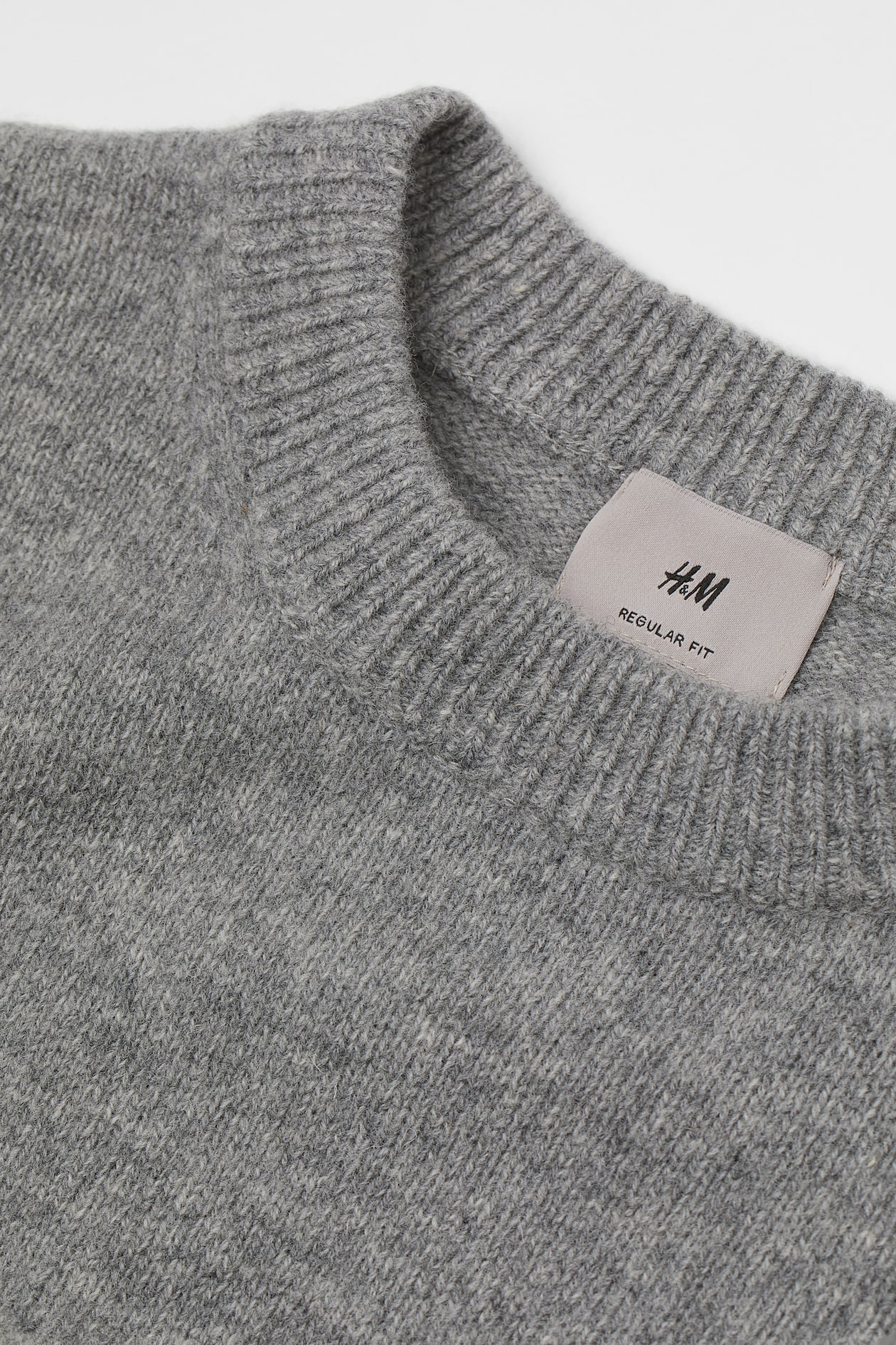 Regular Fit Wool Sweater - Gray melange - Men | H&M US