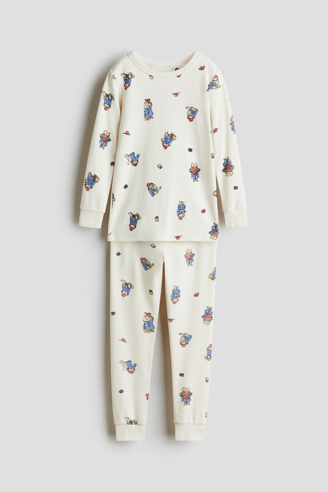 Snug Fit Cotton Jersey Pajamas - White/Paddington Bear - Kids | H&M US