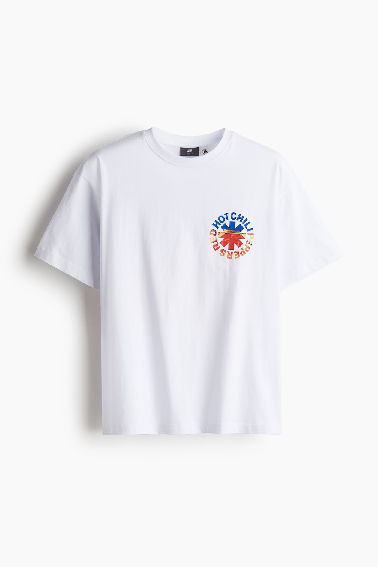 Loose Fit T-shirt - White/Red Hot Chili Peppers - Men | H&M IN