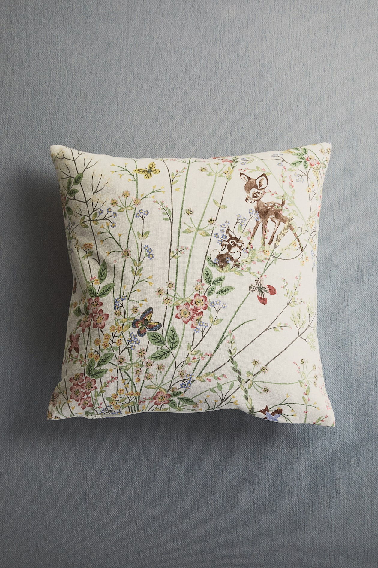 White/Bambi Patterned Cotton Cushion Cover at H&M Home | H&M US