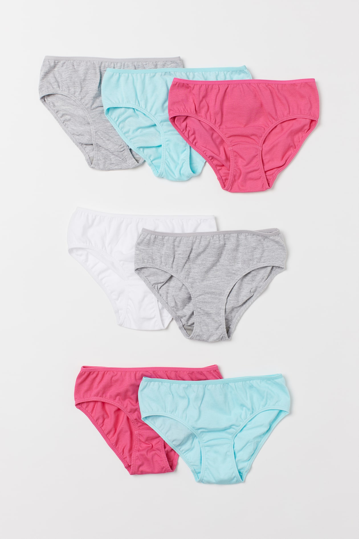 7-pack truser i bomull - Turkis/Cerise/Hvit - BARN | H&M NO