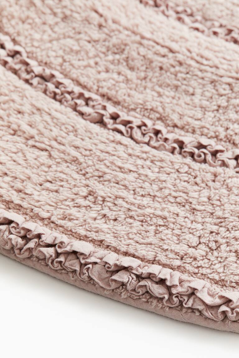 Round Cotton Bath Mat - Dusty pink - Home All | H&M US