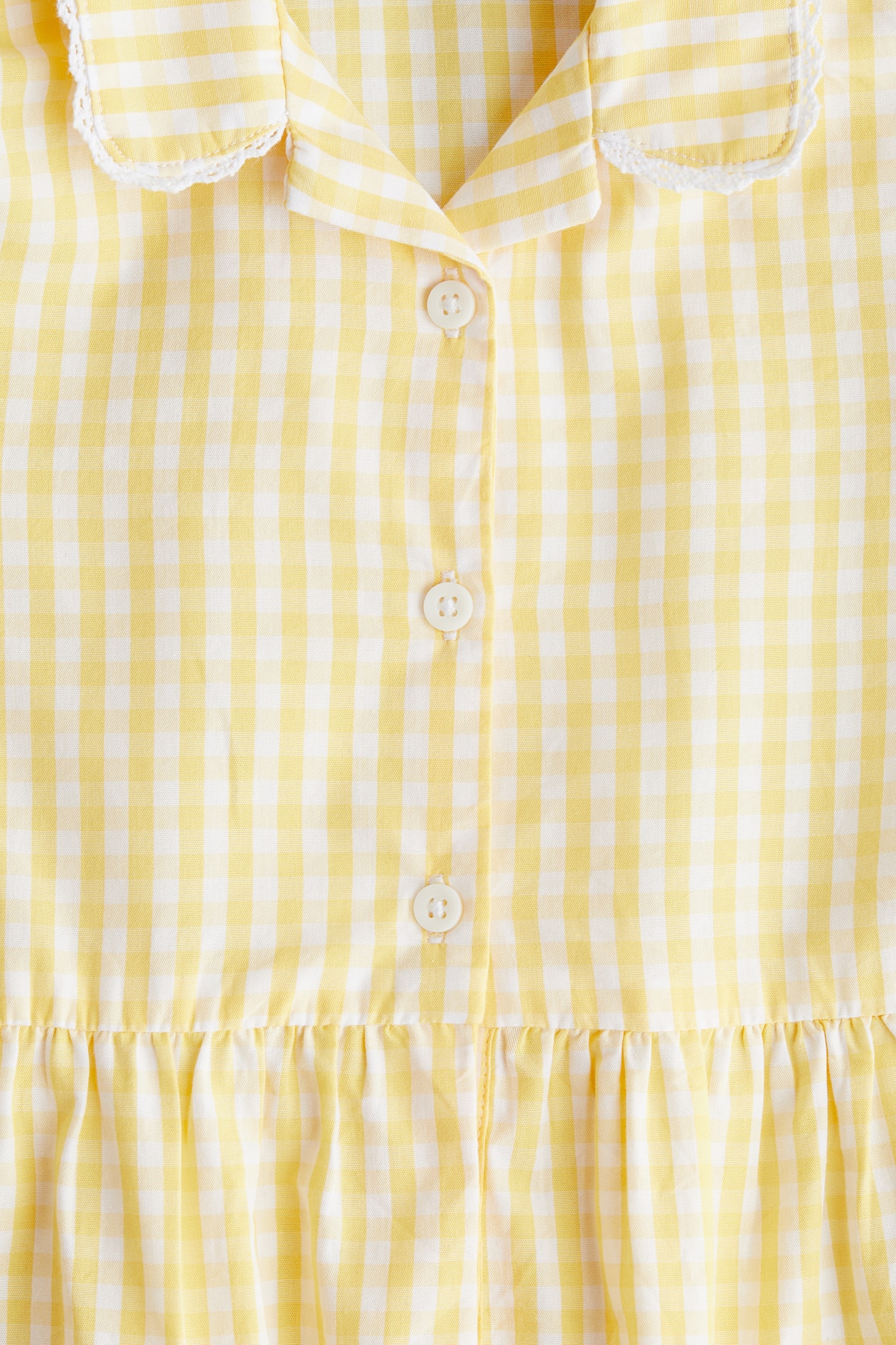 Light yellow/Checked Checked cotton school dress for kids | H&M GB