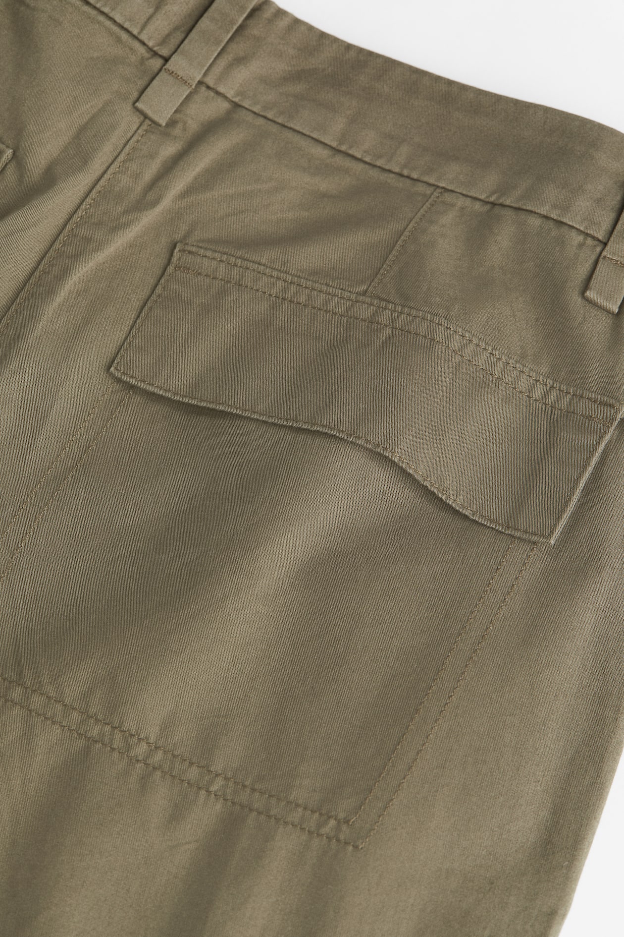 Twill cargo trousers - Dark khaki green - Ladies | H&M PH