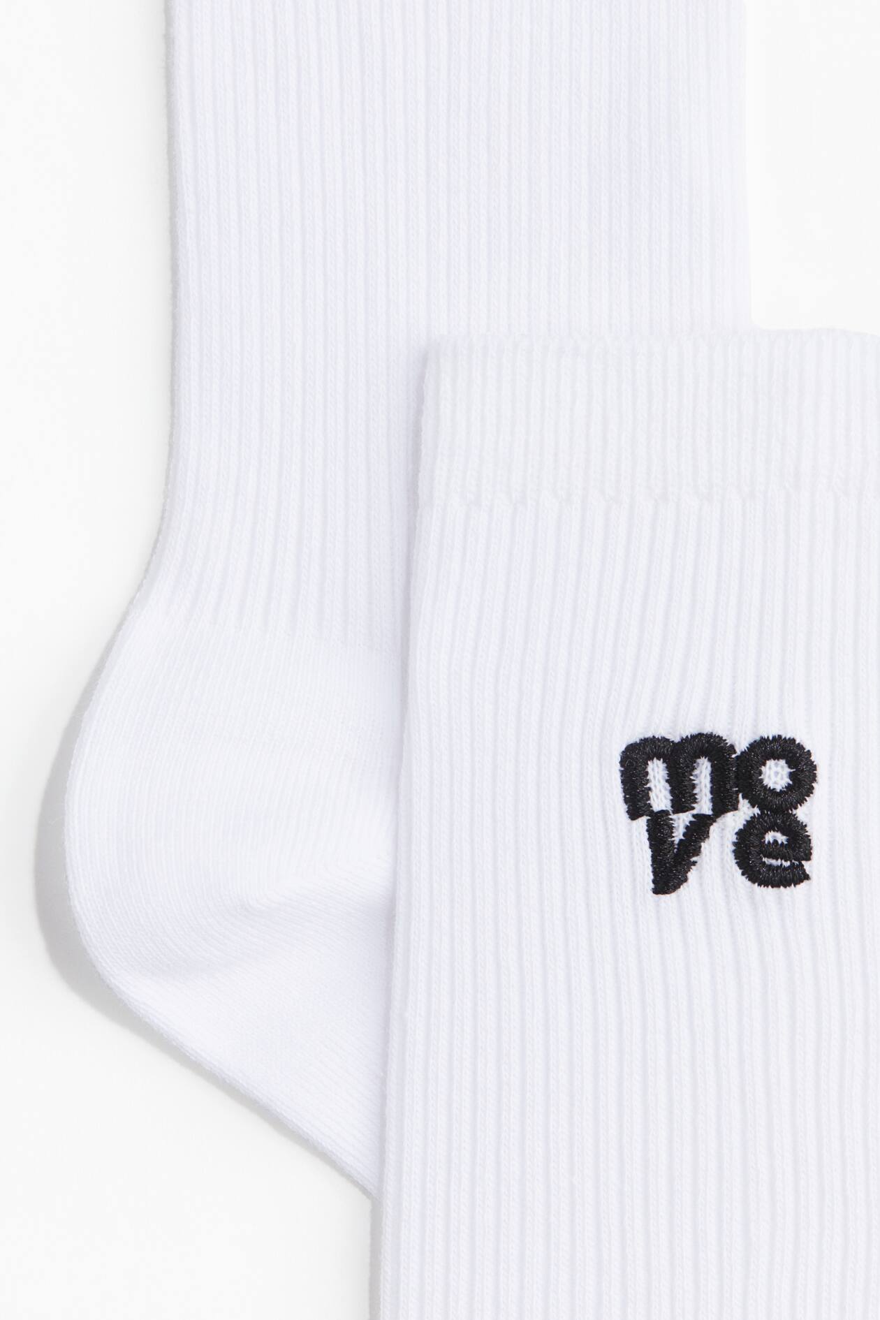 Women's White/Move 2-pack Knee-high Sports Socks | H&M US