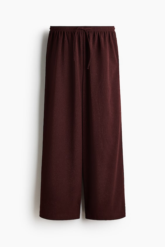 Women's Rust brown Textured Jersey Pants | H&M US