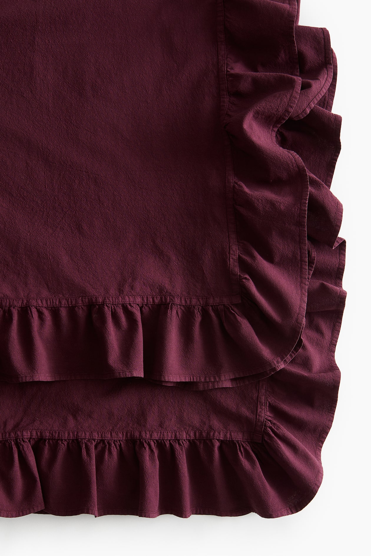 Frill-trimmed tablecloth - Burgundy - Home All | H&M US
