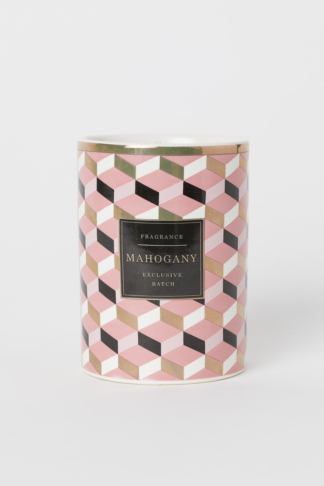 Scented candle in holder - Pink/Mahogany - Home All | H&M GB