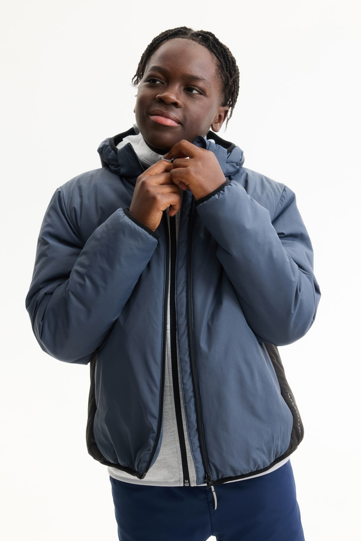 Steel blue Football jacket with ThermoMove™ for kids | H&M GB