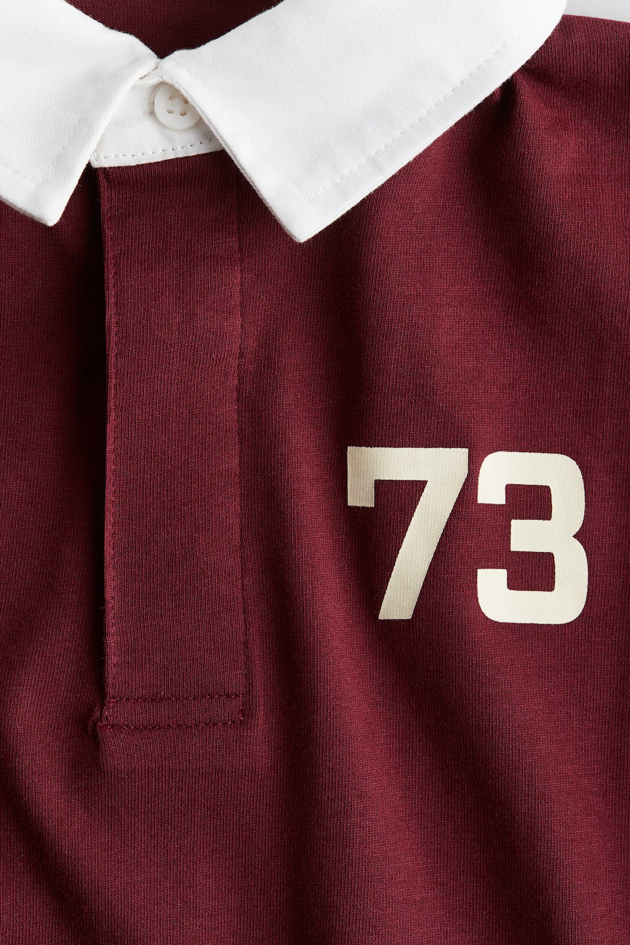 Playera de rugby de algodón con diseño - Rojo oscuro/73 - Kids | H&M MX