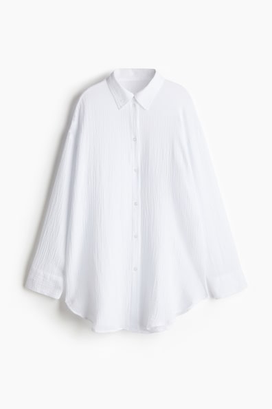Muslin Beach Shirt - White - Ladies | H&M US