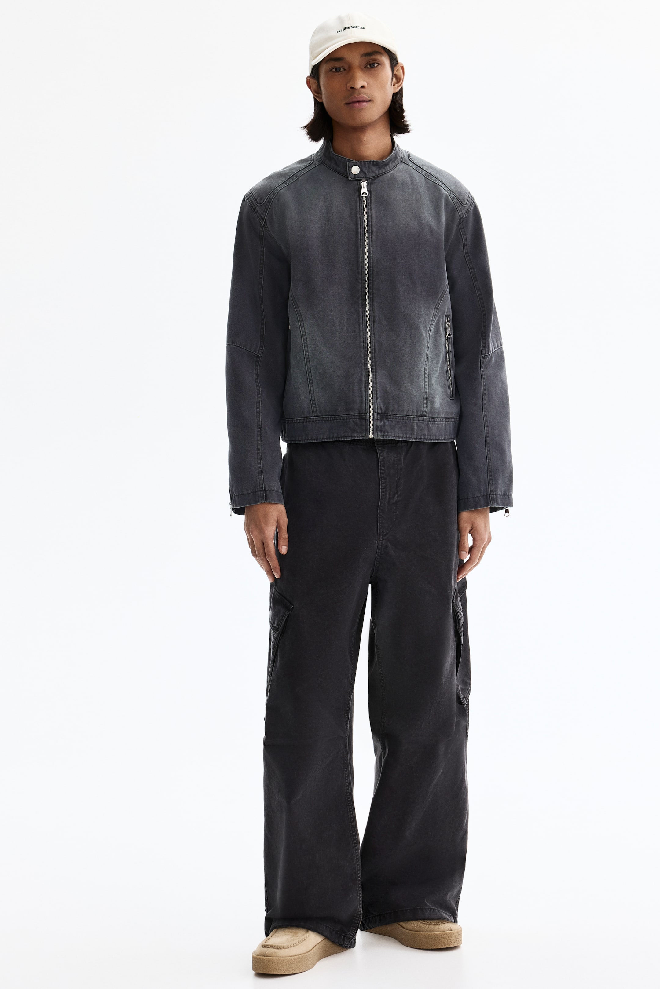 Racer Jacket - Gray - Men | H&M US