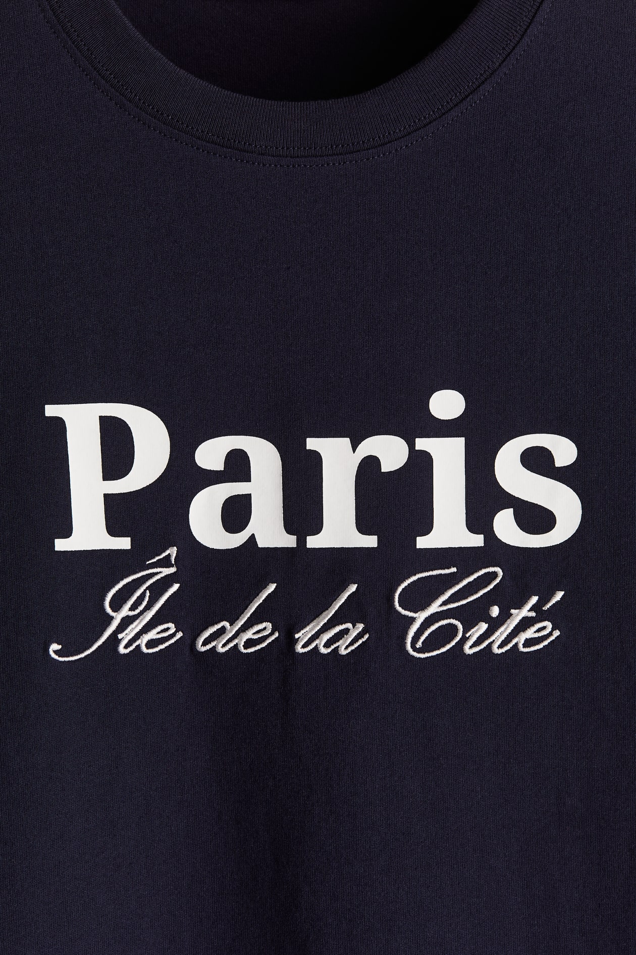 Women's Navy blue/Paris Printed T-shirt | H&M IN