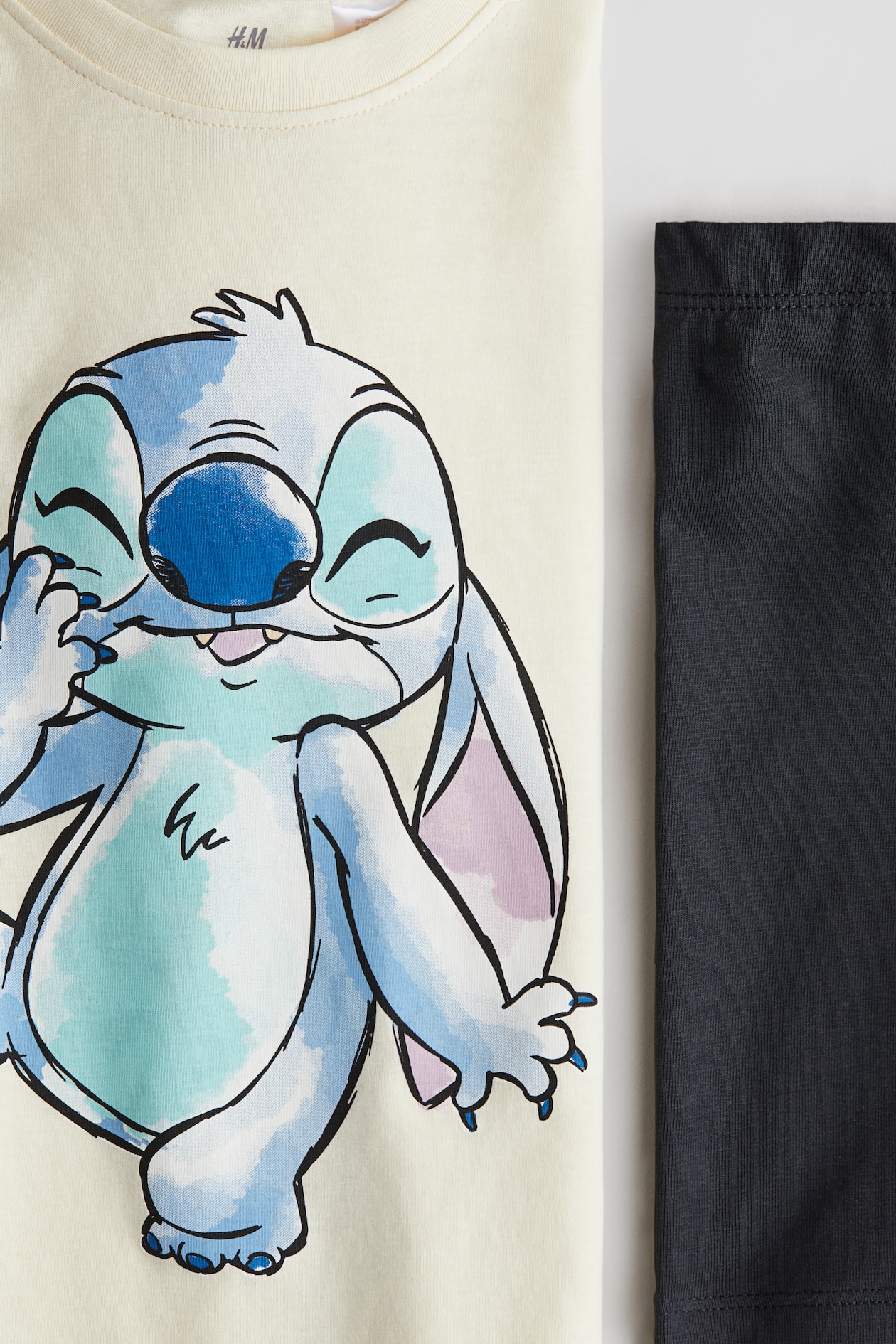 Light yellow/Lilo & Stitch 2-piece Printed Set for kids | H&M US