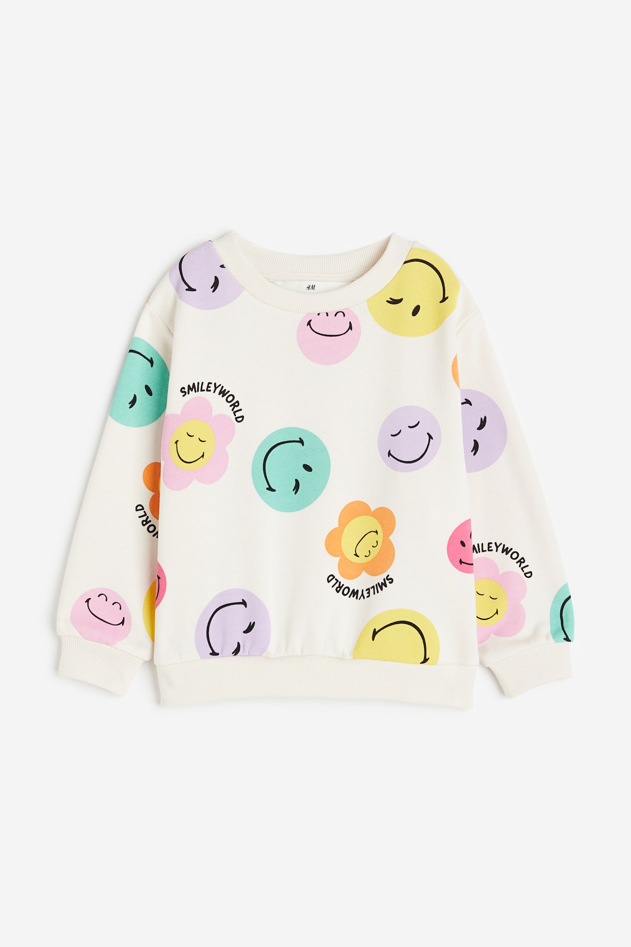 White/SmileyWorld® Print Sweater for kids | H&M AU