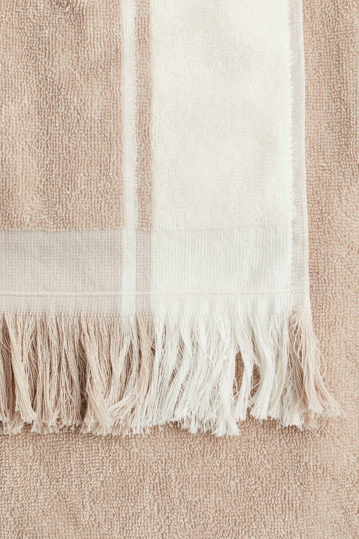 Toalla de playa con flecos - Beige - HOME | H&M ES