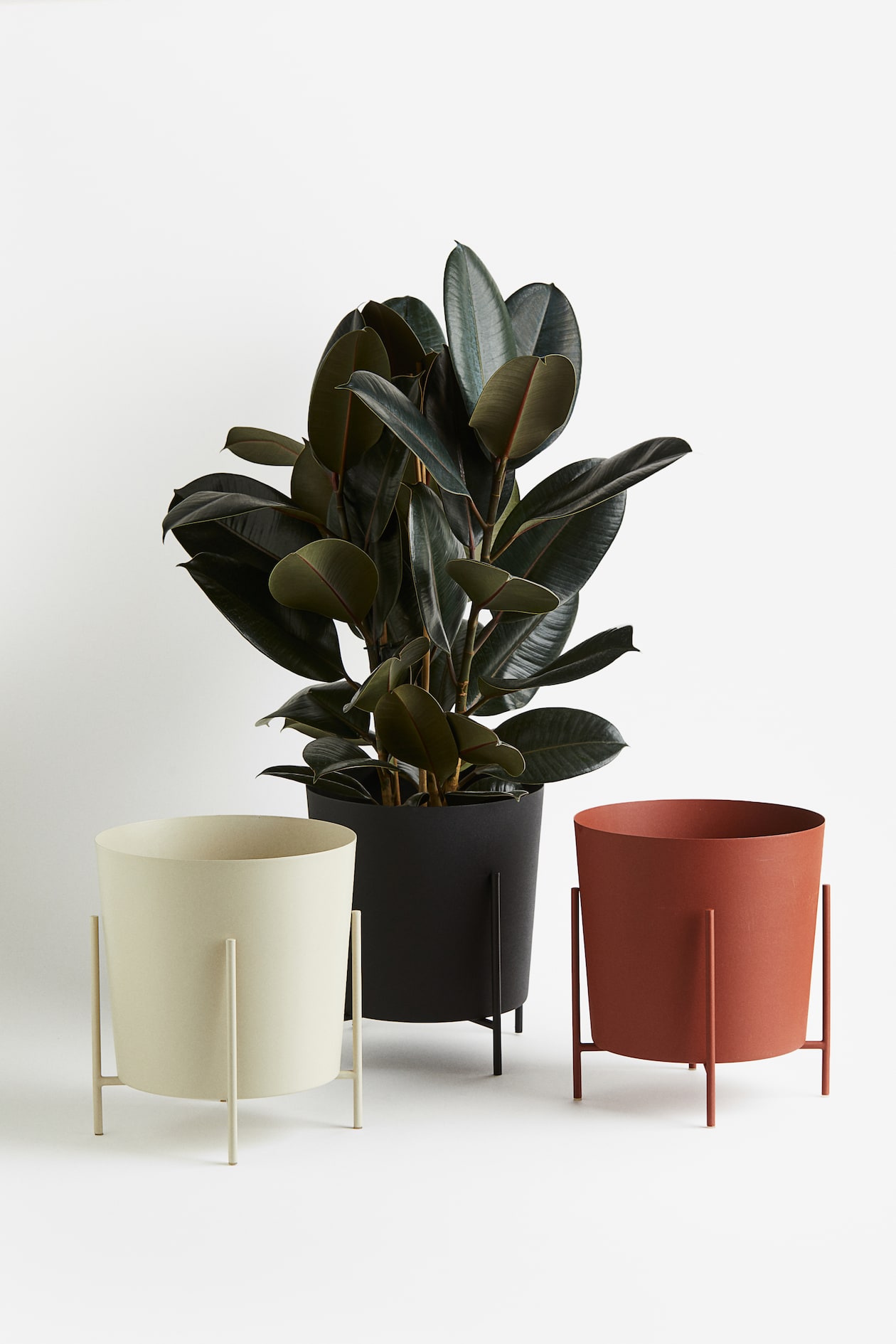 Light beige Extra-large Plant Pot with Stand at H&M Home | H&M US