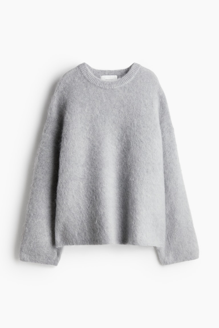 Women's Light gray Oversized Mohair-Blend Sweater | H&M CA