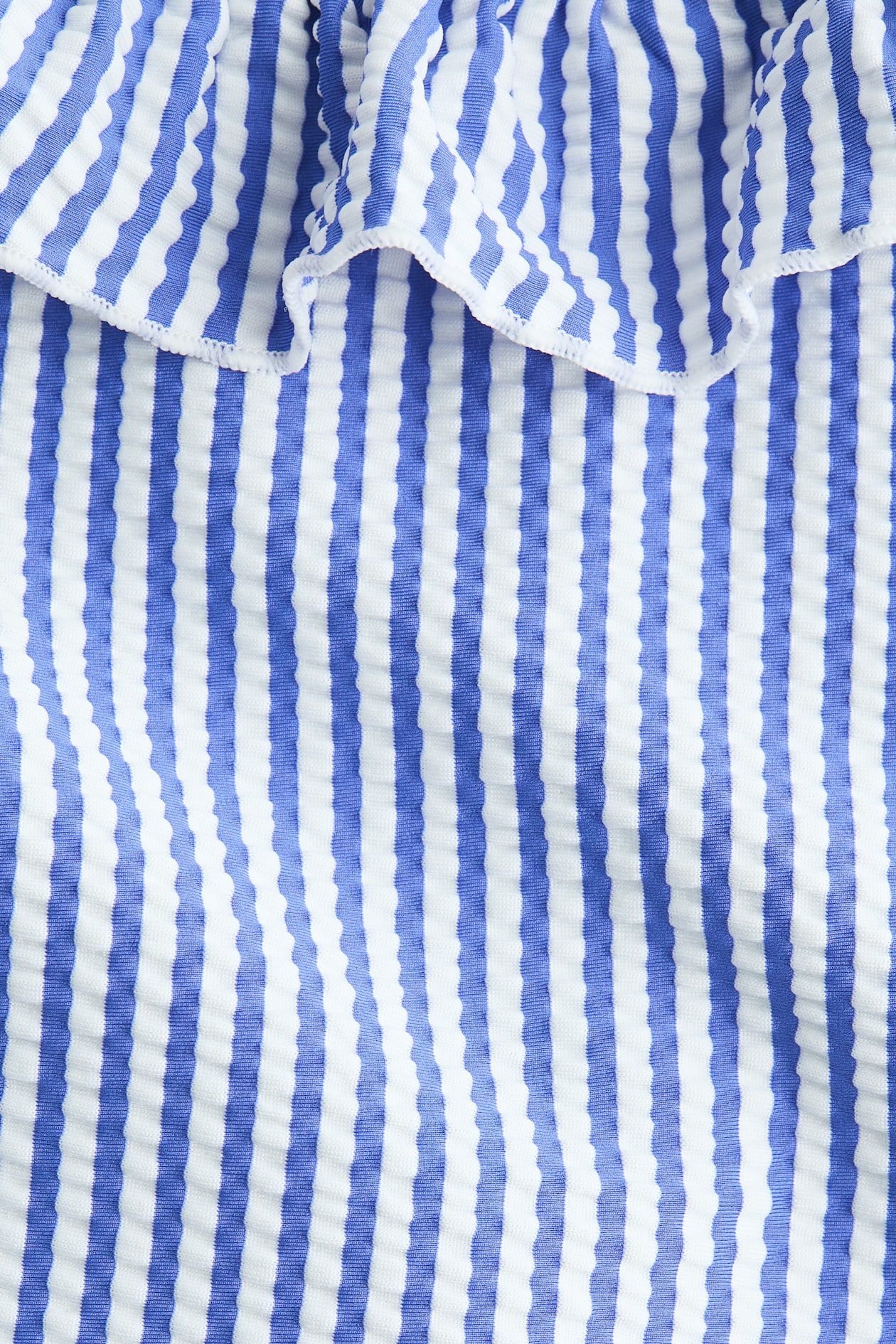 Frill-trimmed swimsuit - Blue/White striped - Kids | H&M IN