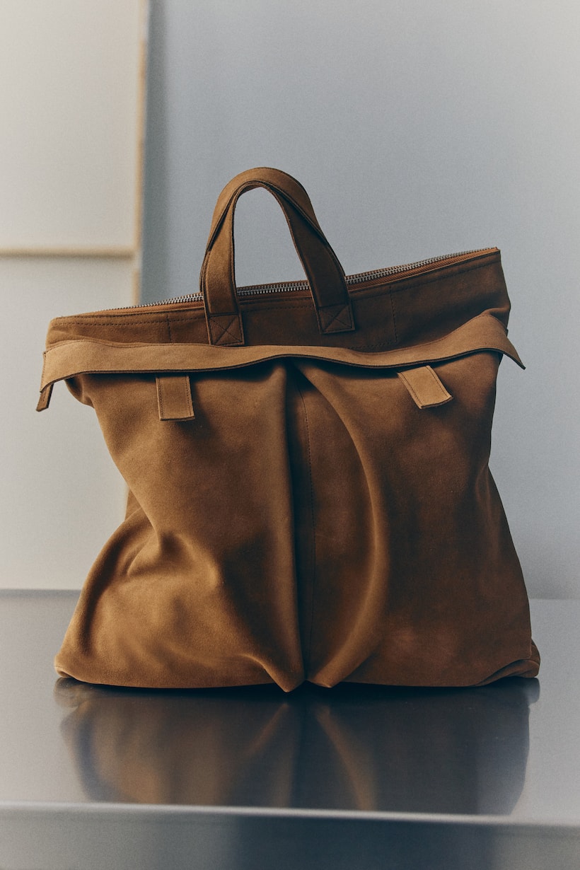 Men’s Beige Split Suede Bag | H&M US