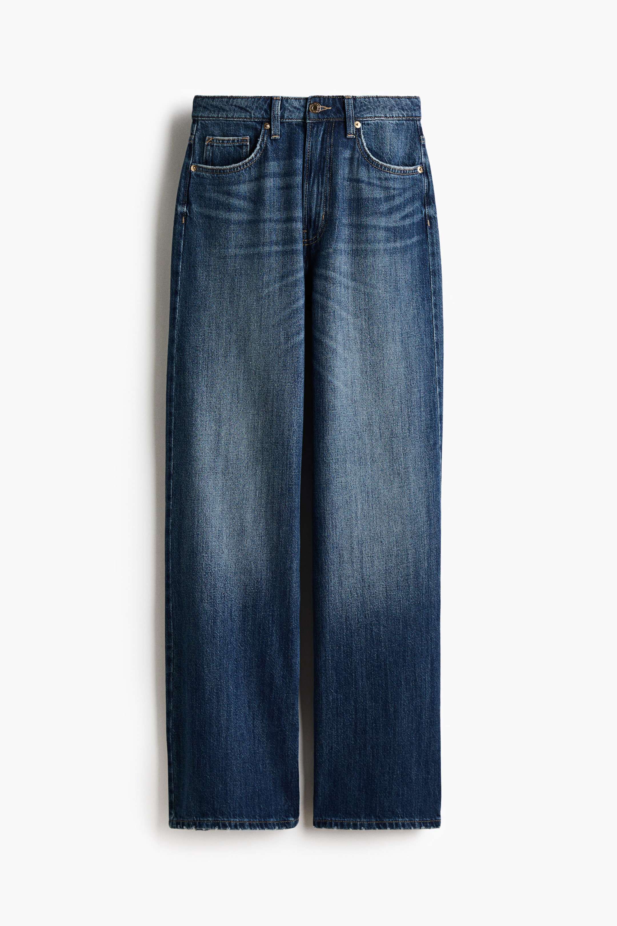 Wide High Jeans - Dark denim blue - Ladies | H&M GB