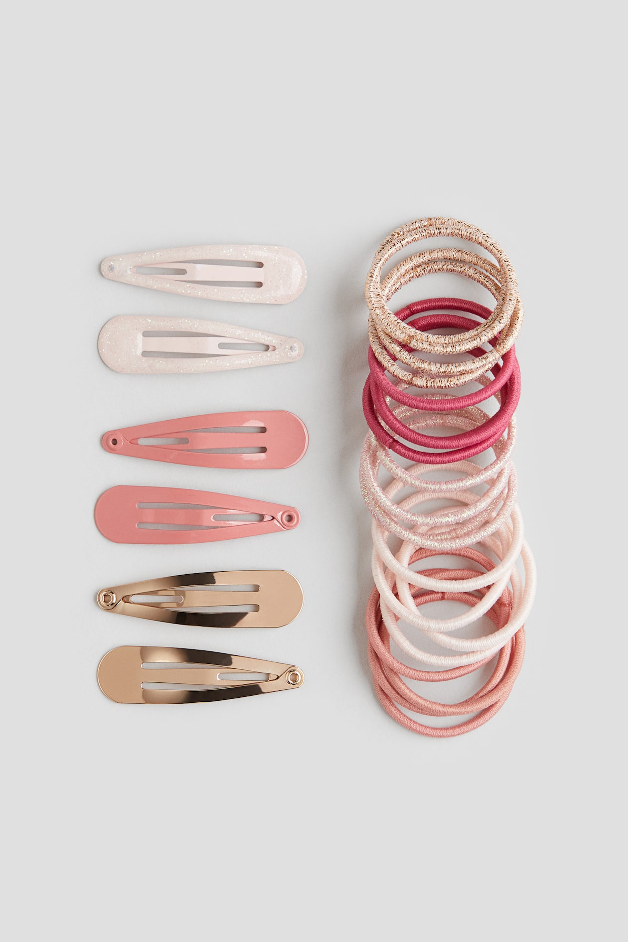 - Hair Elastics and Clips - Pink/gold-colored - Kids | H&M US