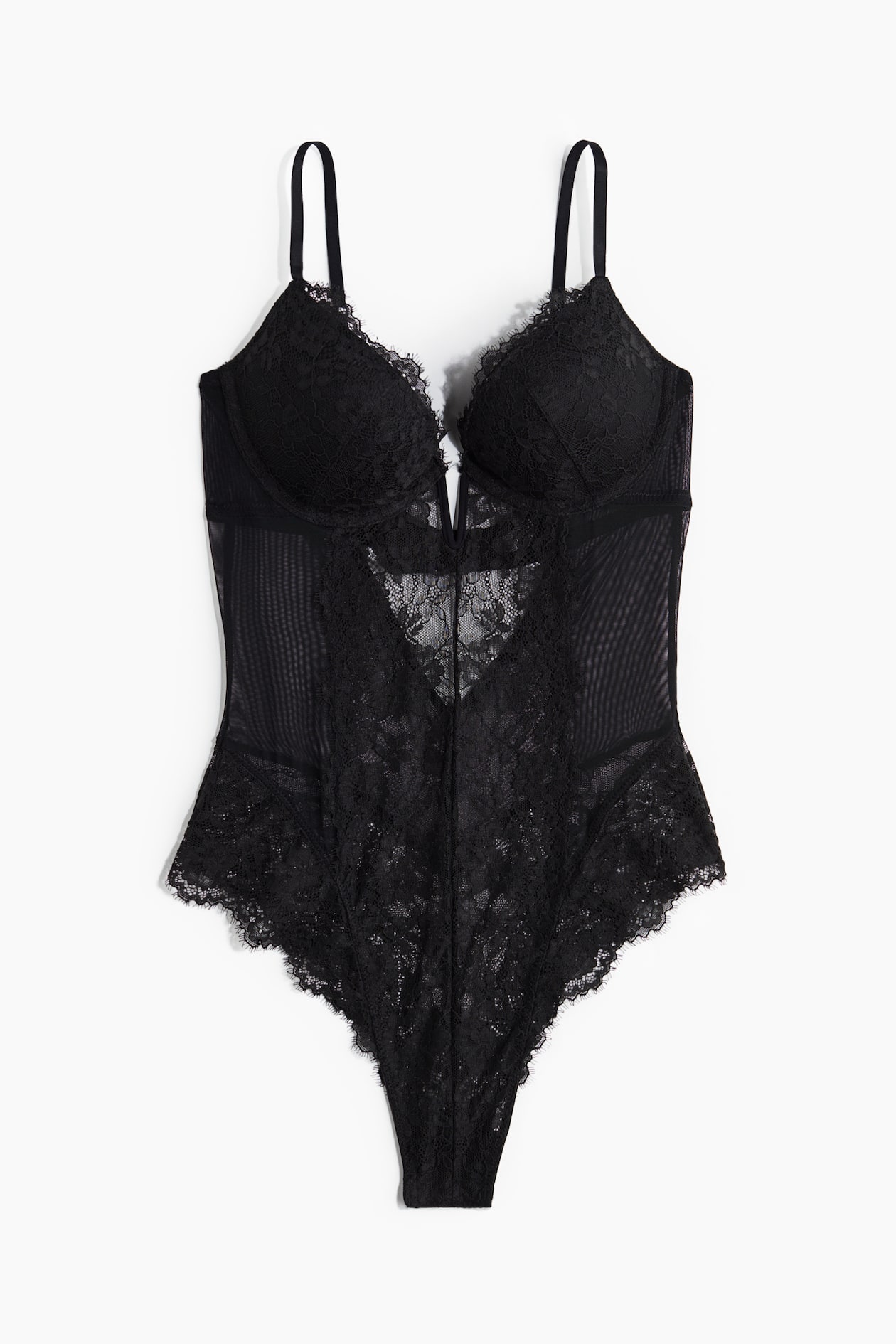 Super Push-Up Lace Bodysuit - Black - Ladies | H&M US