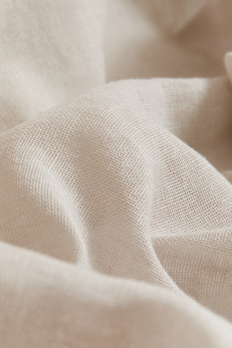 1-pack Panel de cortina ancho en mezcla de lino - Greige claro - Home ...